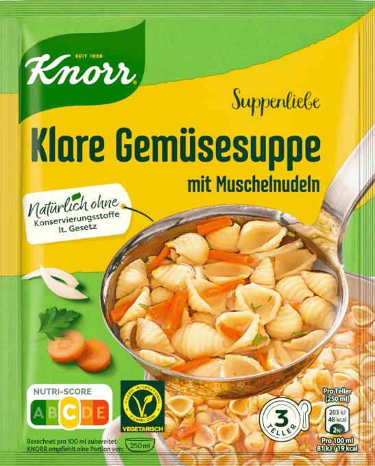 Knorr Suppenliebe Vegetable Soup with Shell Noodles – German Sweets und ...